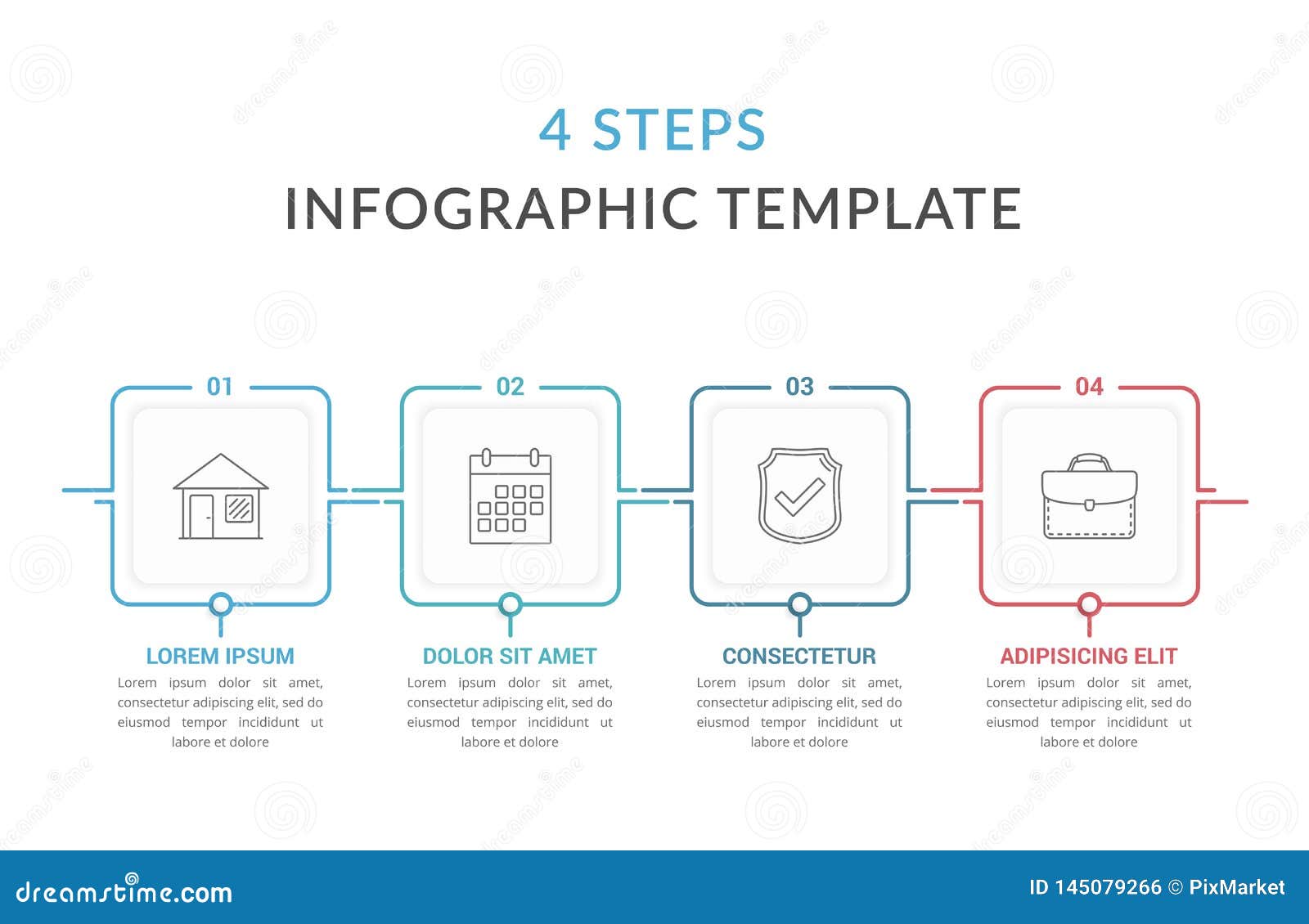 Four Steps Horizontal Infographic Template Stock Illustrations – 1,394 ...