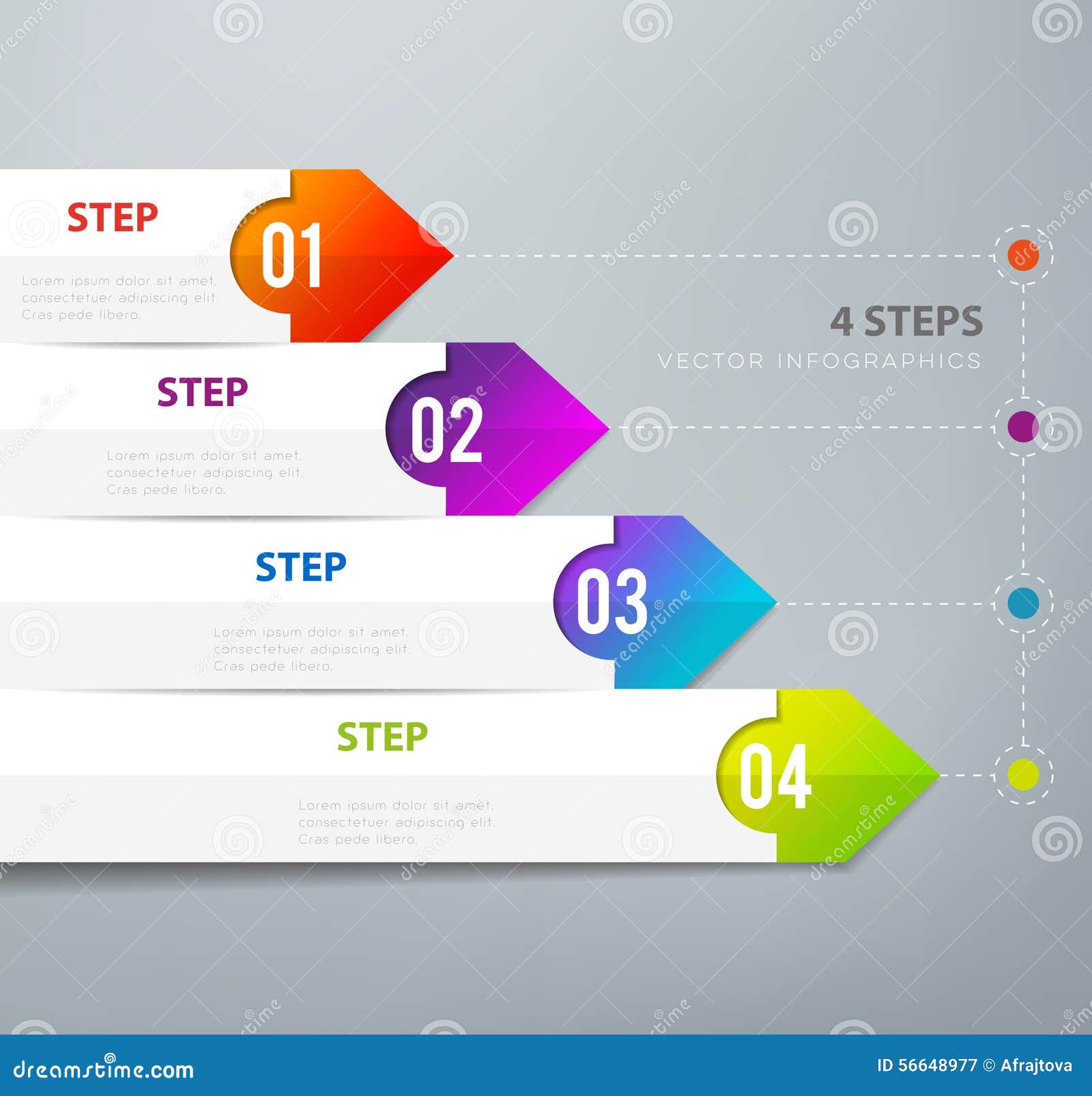 Four Steps Infographics stock vector. Illustration of abstract - 56648977