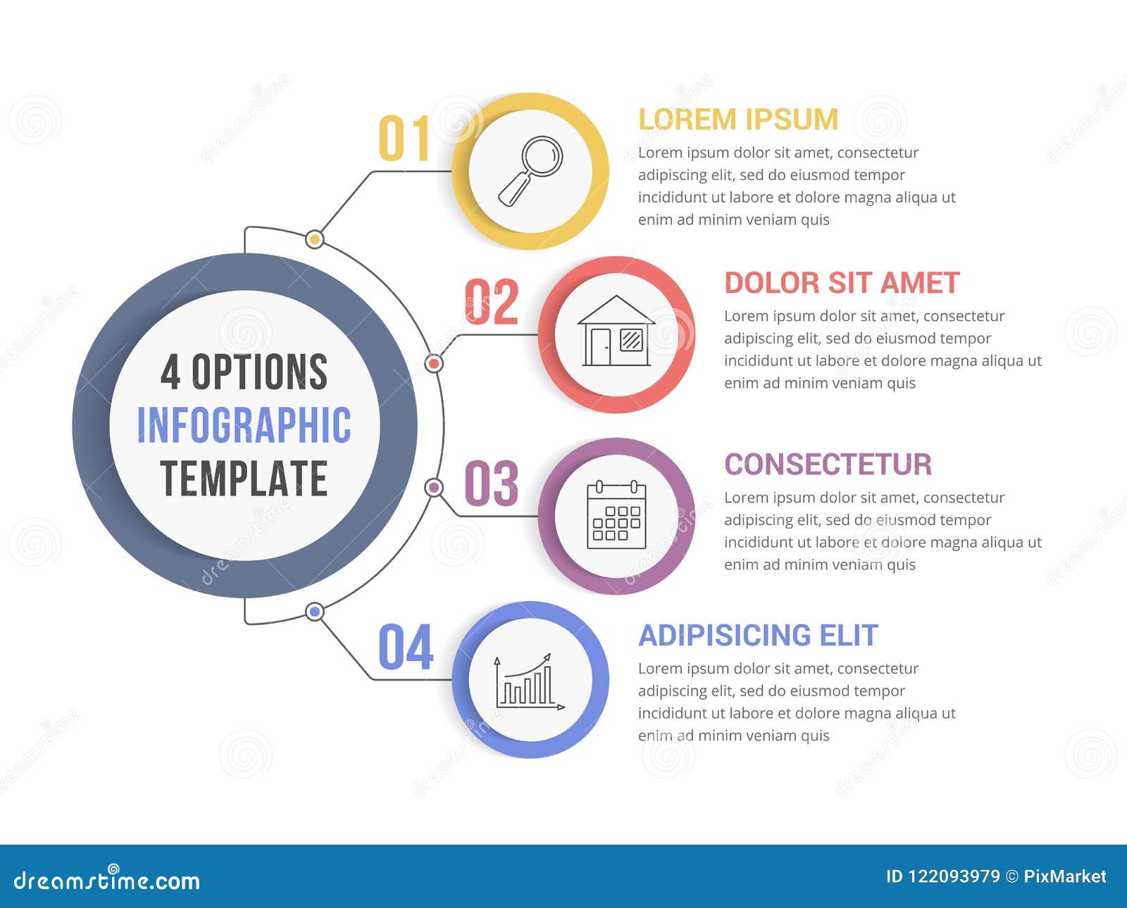 Four Steps Infographics stock vector. Illustration of infographic ...