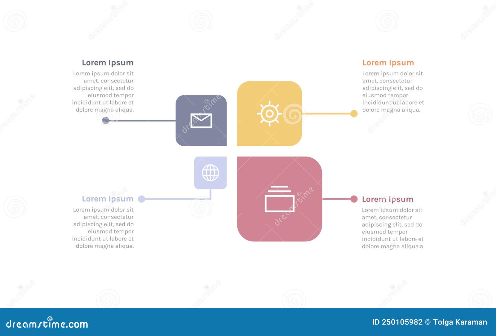 Four Steps Label Design Infographic and Presentation. Stock Vector ...