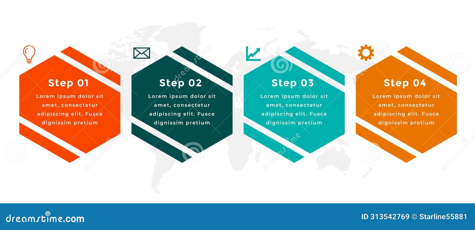 Four Steps Modern Infographic Template Design Stock Vector ...