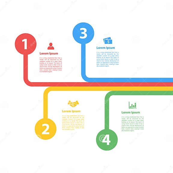 Four Steps Sequence Infographic Layout Concept Stock Vector ...