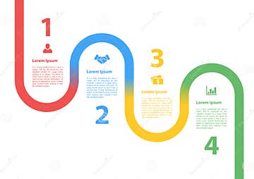 Four Steps Sequence Process Diagram Infographic Layout Concept Stock ...