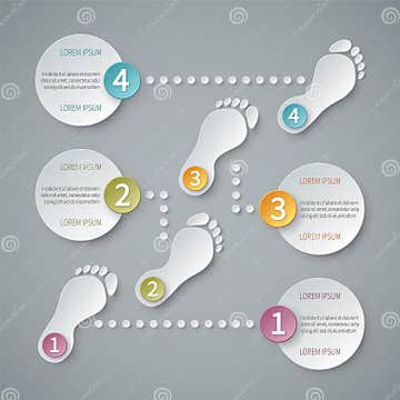 Four Steps Vector 3D Infographic Template Stock Vector - Illustration ...