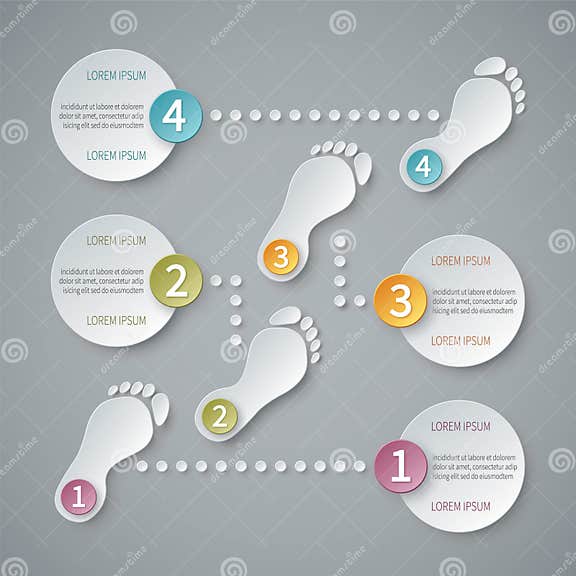 Four Steps Vector 3D Infographic Template Stock Vector - Illustration ...