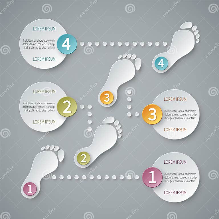 Four Steps Vector 3D Infographic Template Stock Vector - Illustration ...