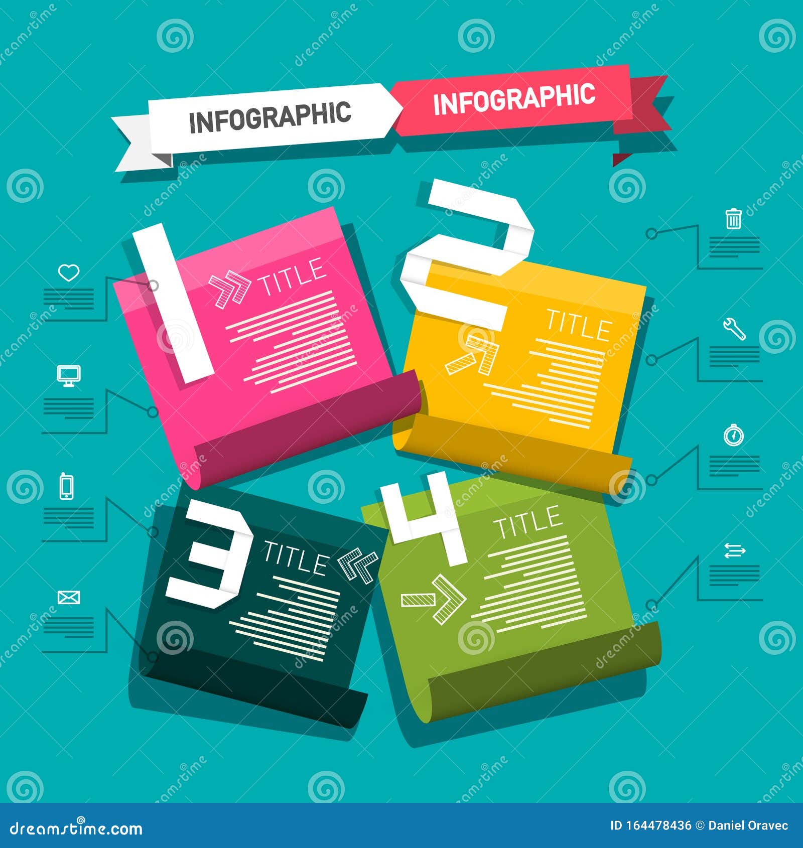 Four Steps Vector Paper Infographic Design Stock Illustration ... Four Steps Vector Paper Infographic Design Stock Illustration ...