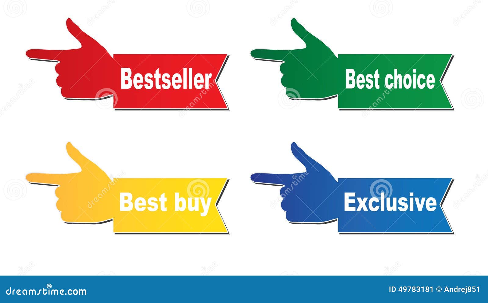 Four Stickers With Different Fruits. Banana, Lemon, Mandarin And Orange ...