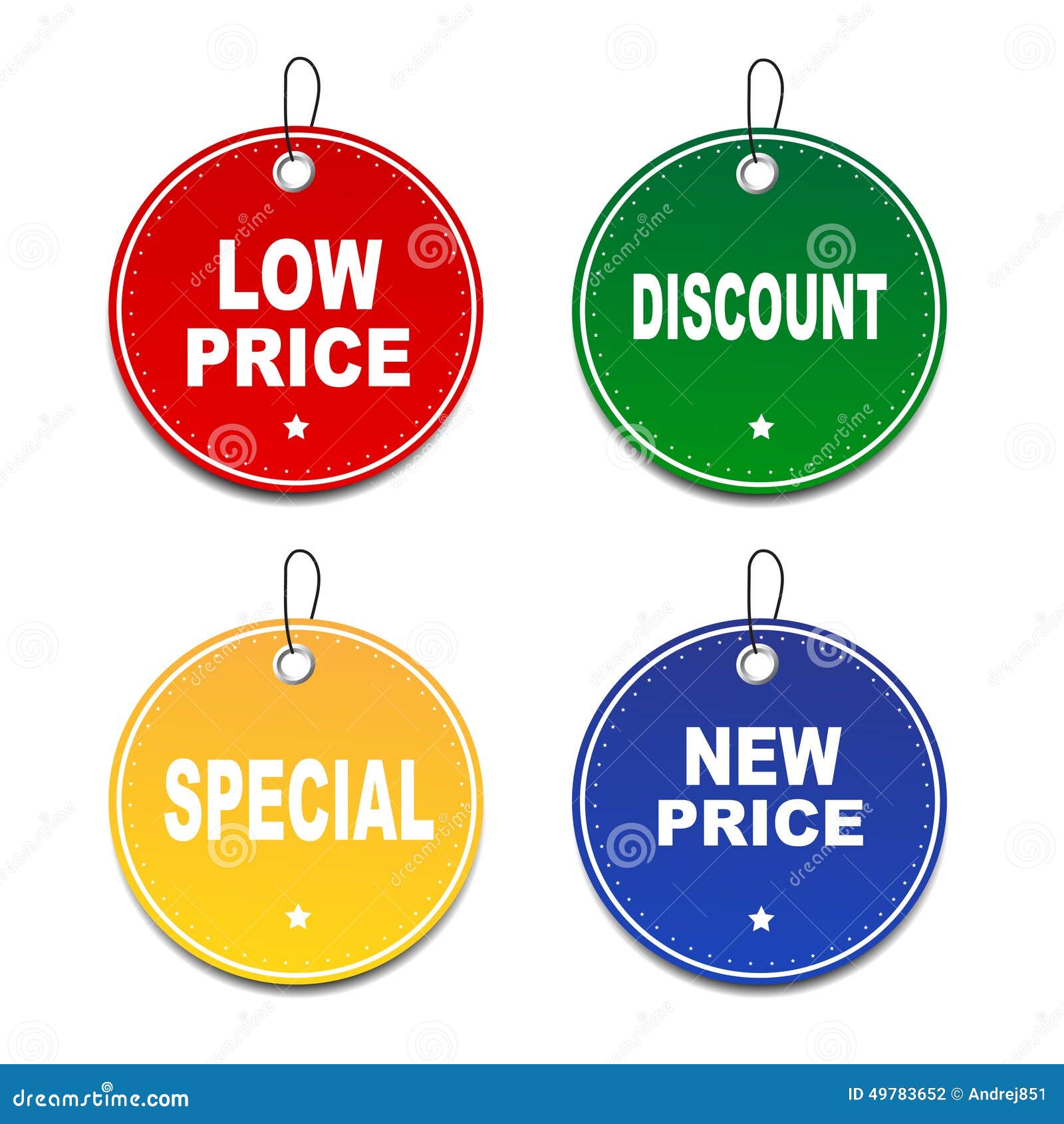 Four Stickers With Different Fruits. Banana, Lemon, Mandarin And Orange ...