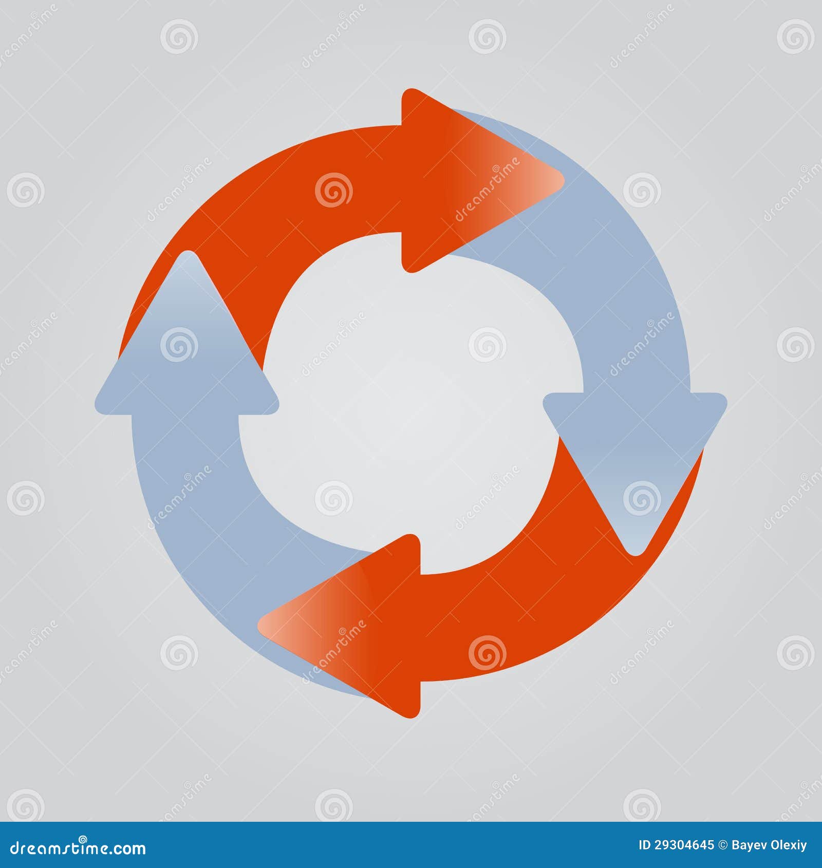 Four Sticky Arrows in Circle. Stock Vector - Illustration of attachment ...
