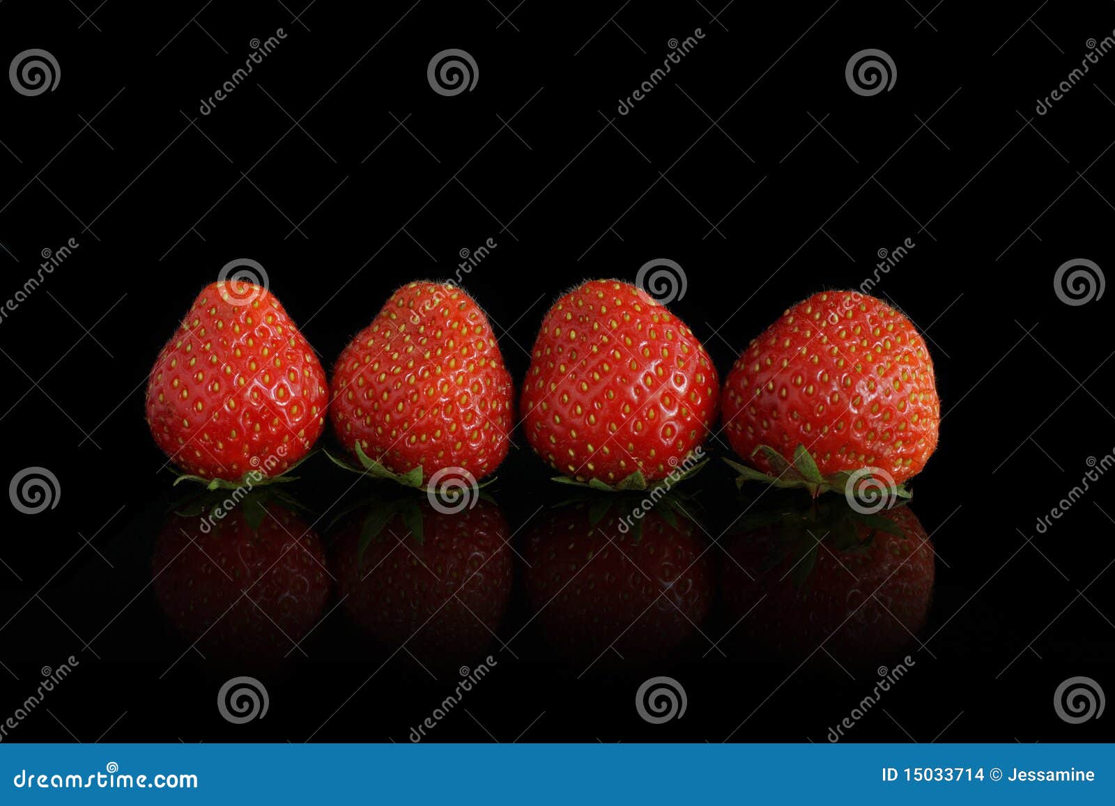Four strawberries stock photo. Image of object, horizontal - 15033714