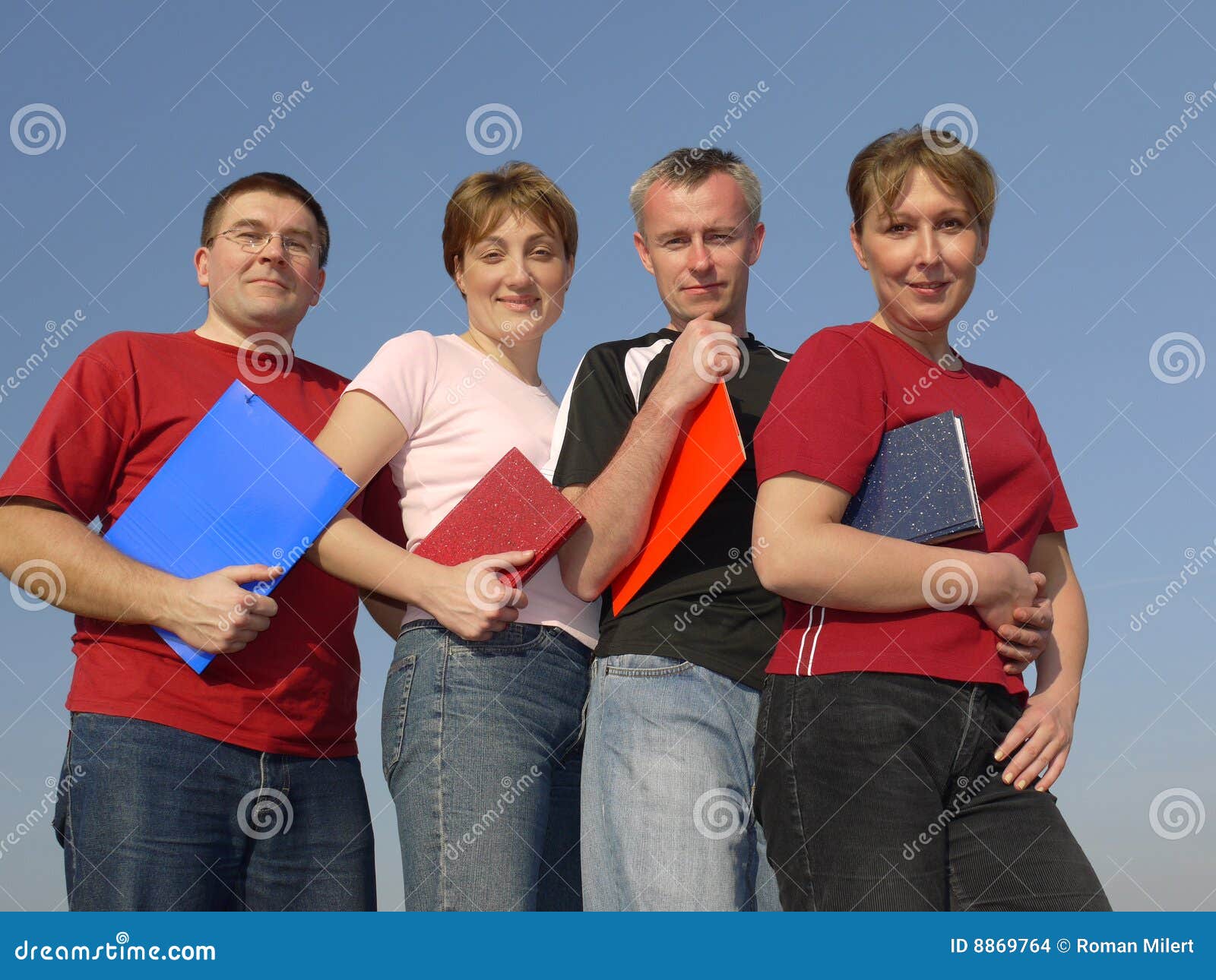 Four students stock photo. Image of student, shirt, people - 8869764