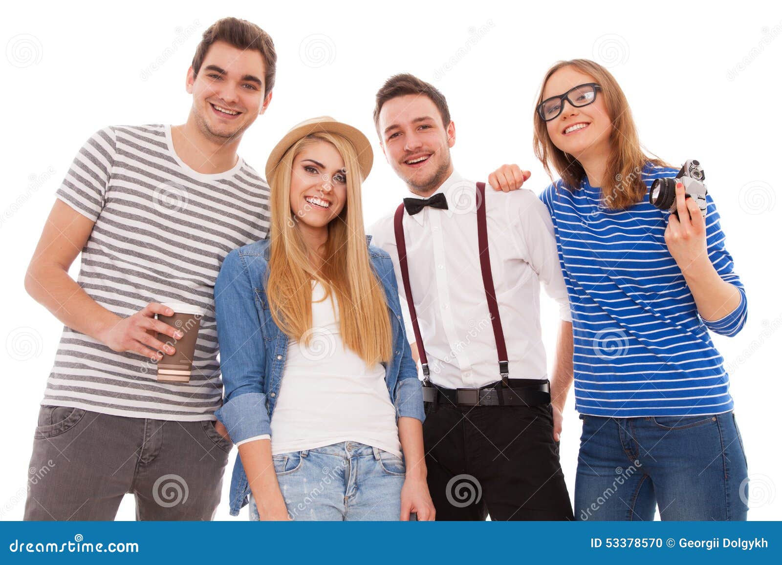 Four Stylish Young People on White Background Stock Photo - Image of ... Four Stylish Young People on White Background Stock Photo - Image of ...