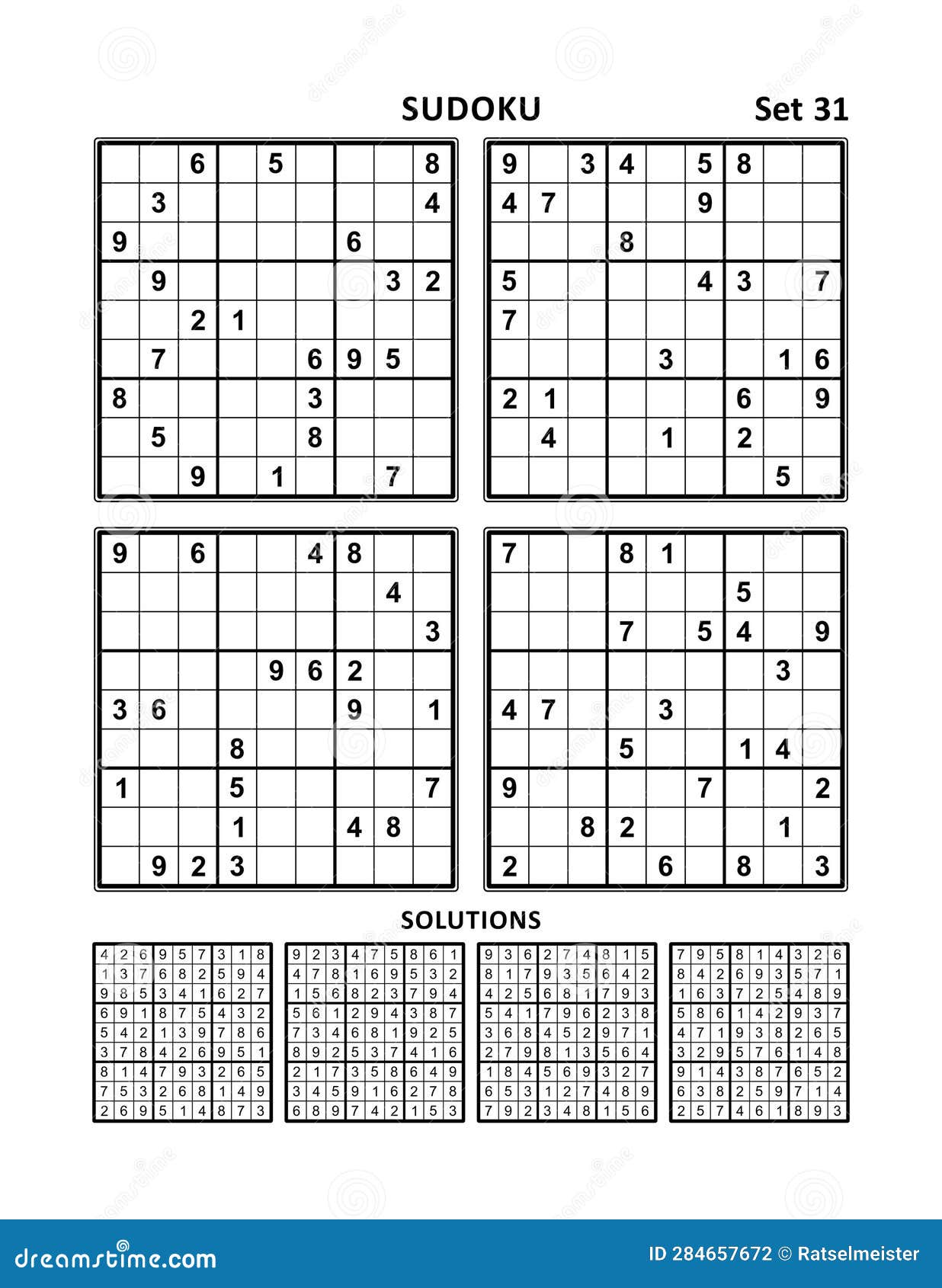 Four Sudoku Puzzles of Comfortable (easy, yet Not Very Easy) Level. Set ... Four Sudoku Puzzles of Comfortable (easy, yet Not Very Easy) Level. Set ...