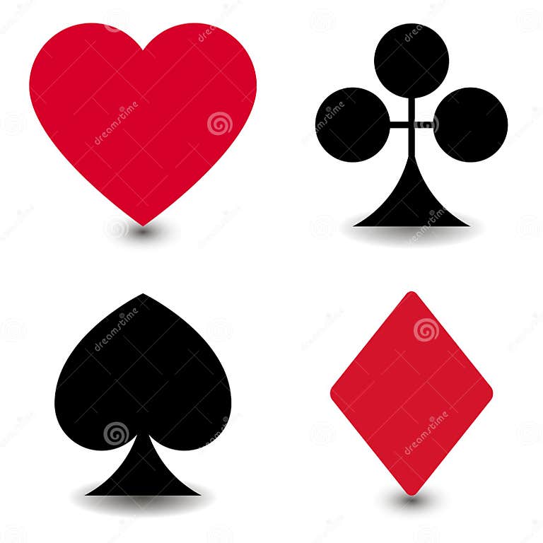 The four suits stock vector. Illustration of front, clubs - 28847654