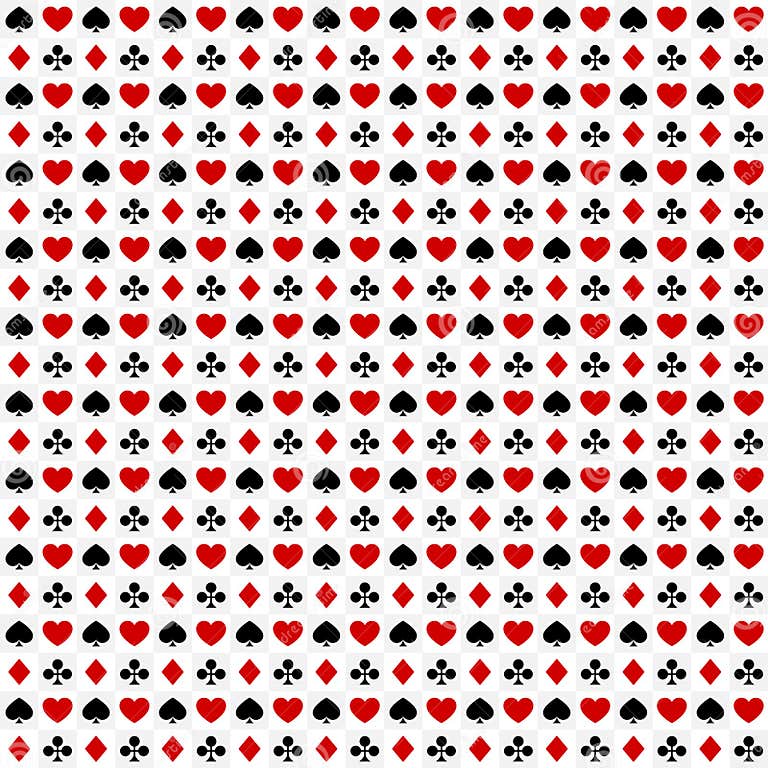 The four suits seamless stock vector. Illustration of sign - 28847656