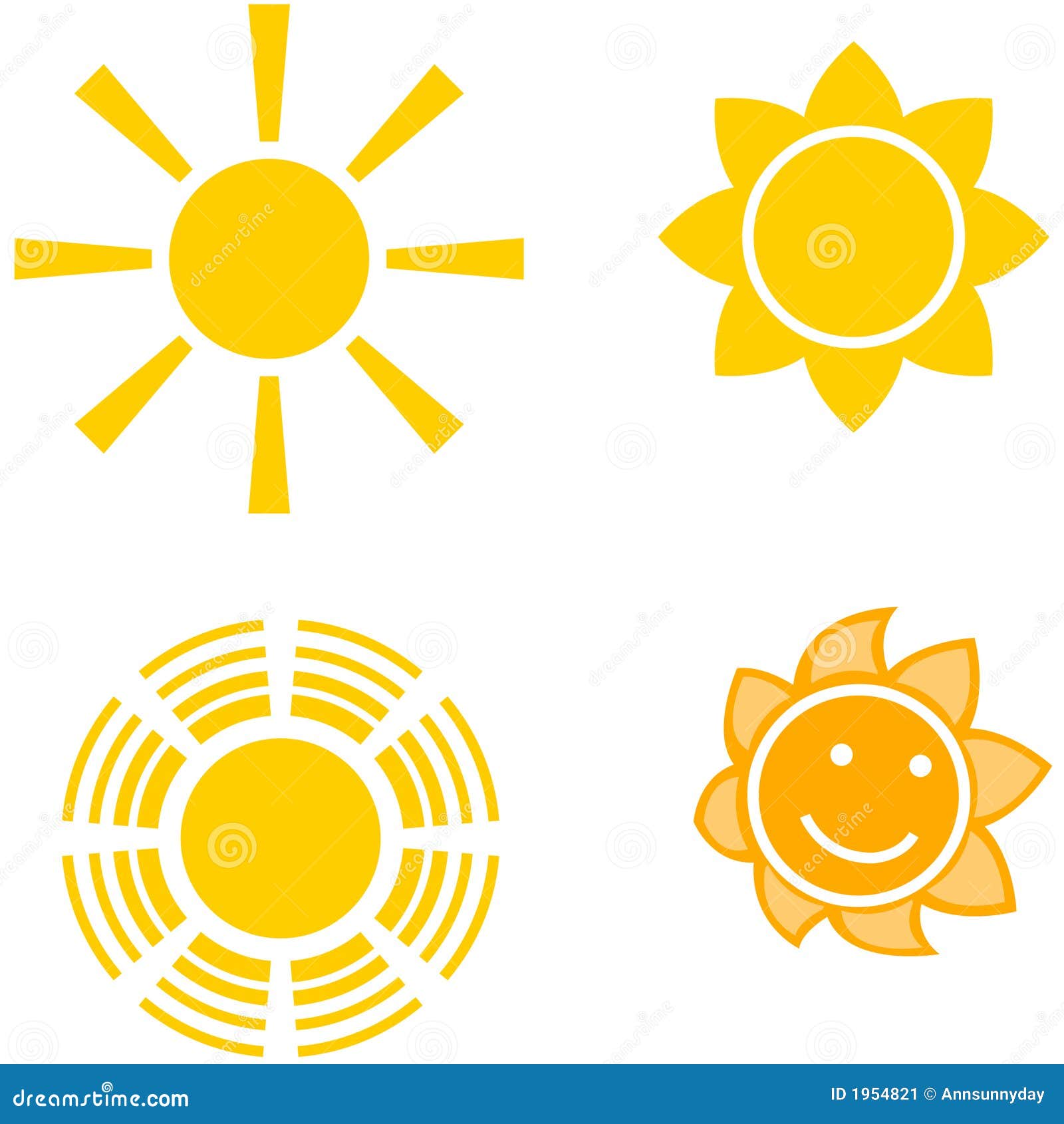 Four suns stock illustration. Illustration of sunset, icon - 1954821