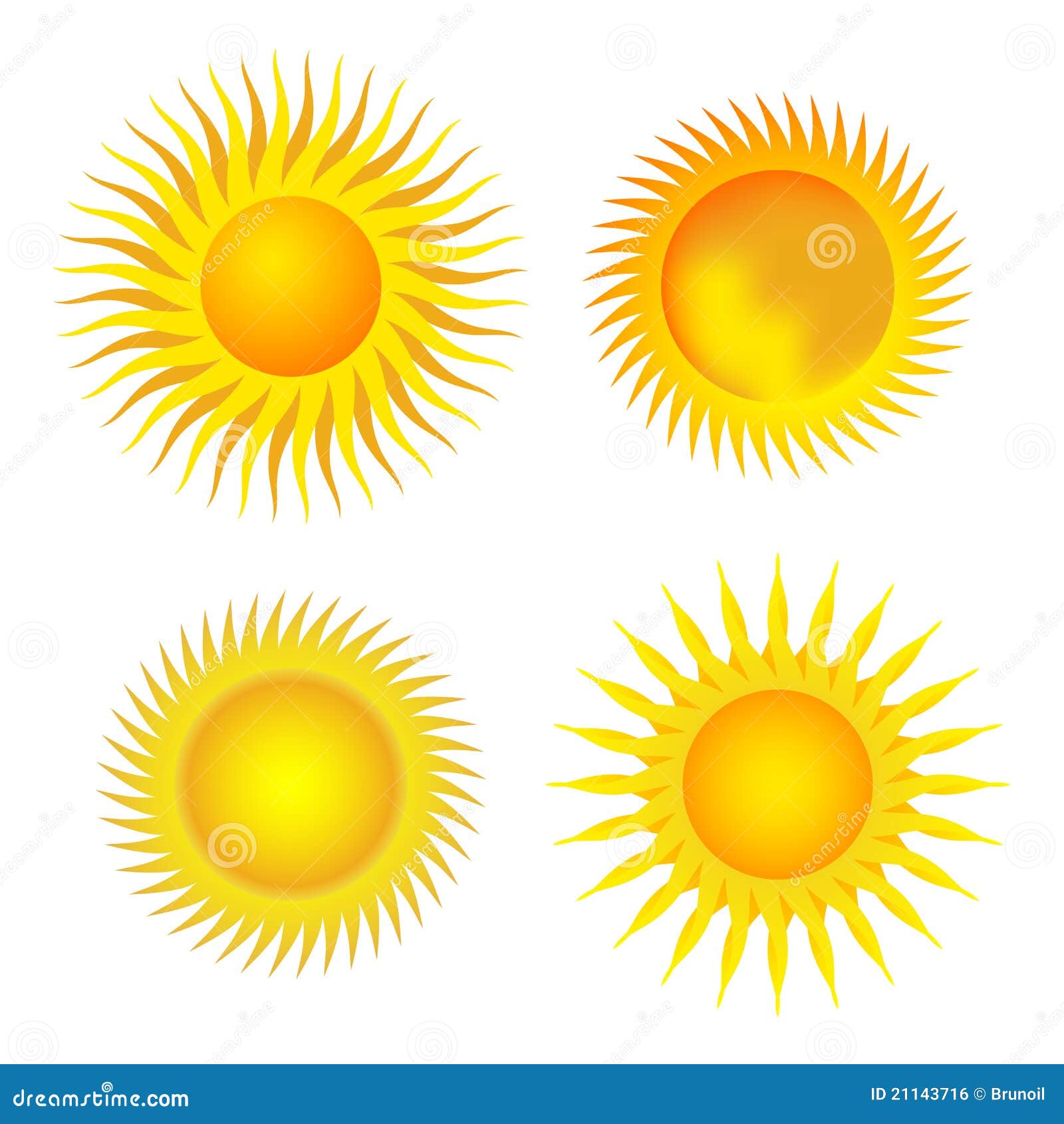 Four Suns Collection stock vector. Illustration of temperature - 21143716