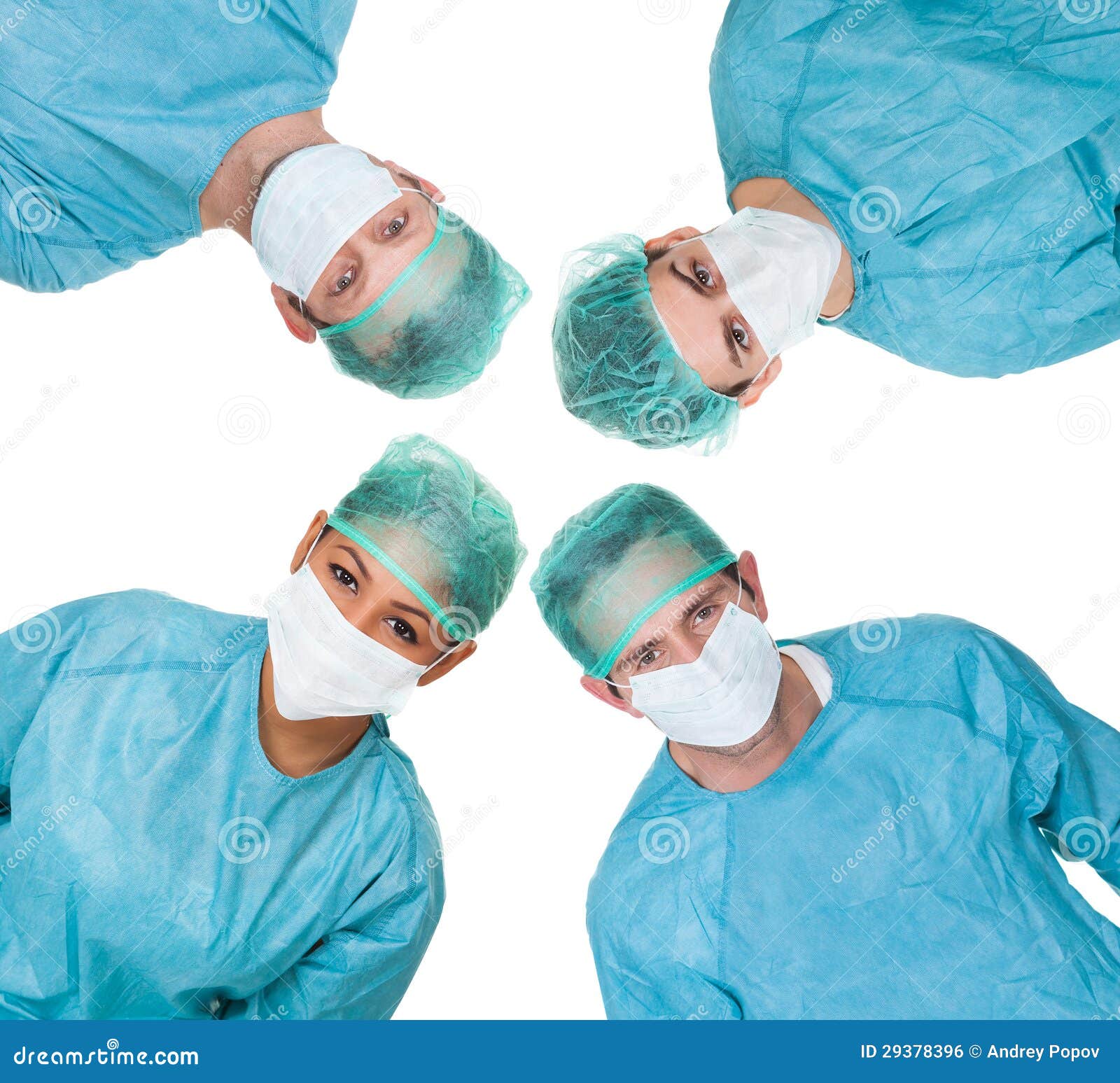Four Surgeon Looking Down at Patient Stock Photo - Image of adult ...