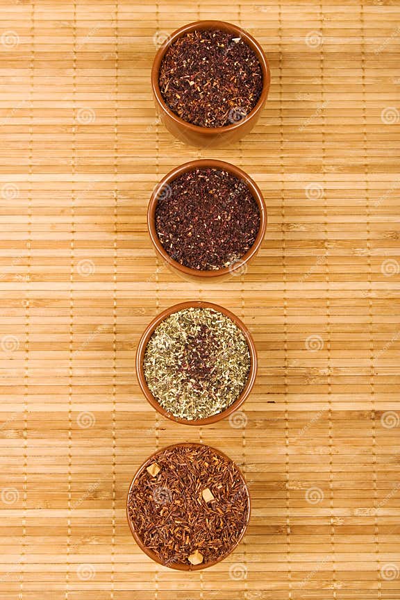 Four tea cups stock photo. Image of collection, herbal - 12373742