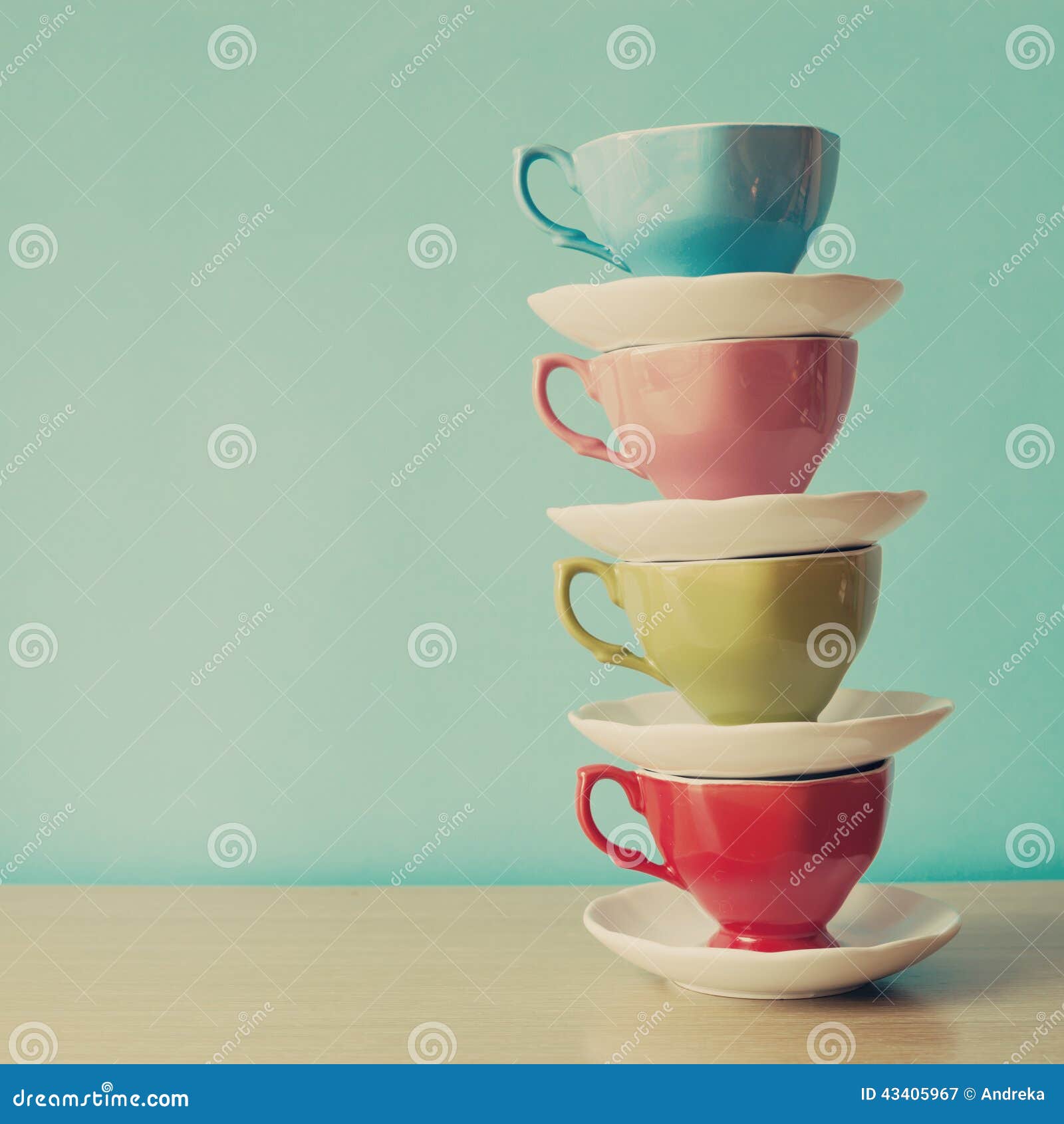 Four Tea Cups stock image. Image of filter, fashion, mother - 43405967