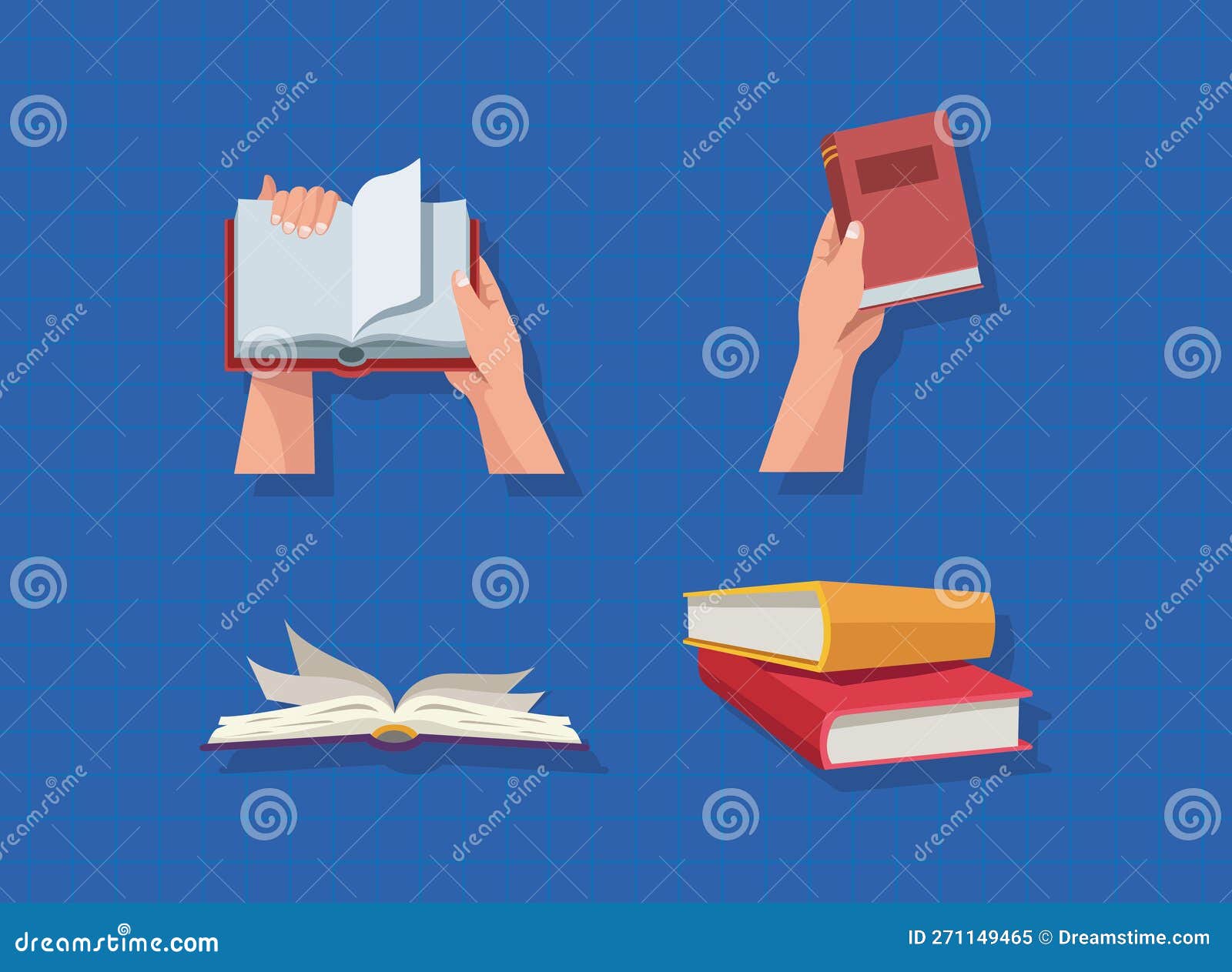 Four text books icons stock vector. Illustration of library - 271149465 Four text books icons stock vector. Illustration of library - 271149465