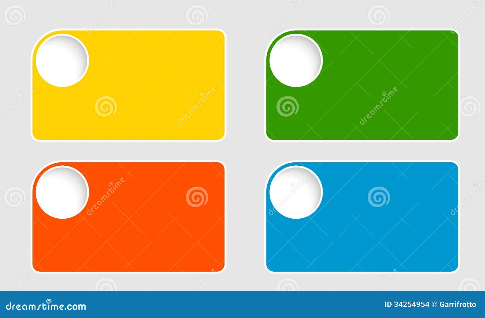 Four text box stock vector. Illustration of clean, corner - 34254954