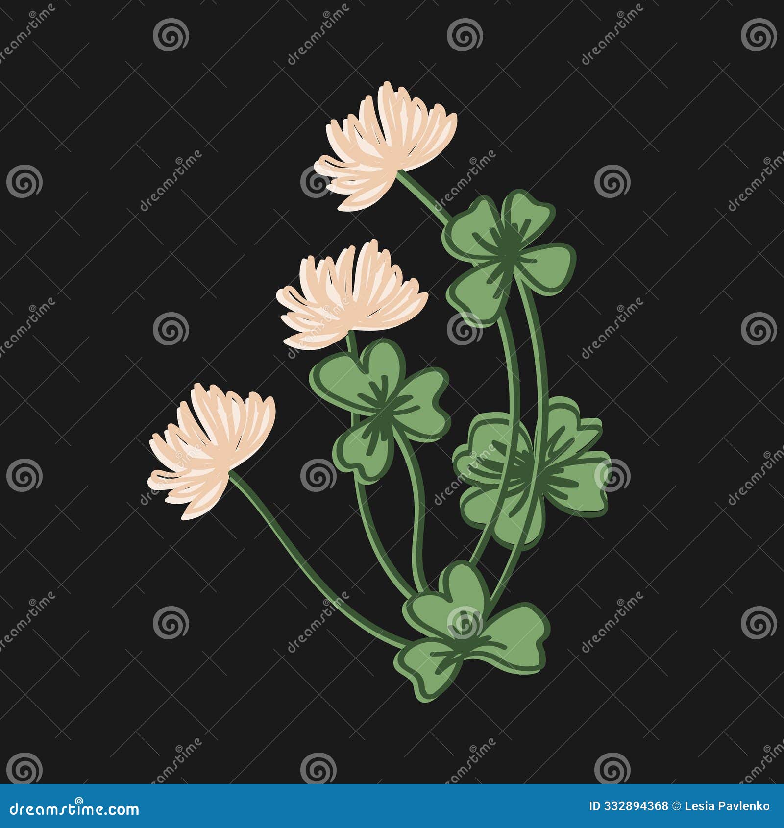 Red Clover Flower For Honey Extraction In Vintage Style. Sketch Of ...