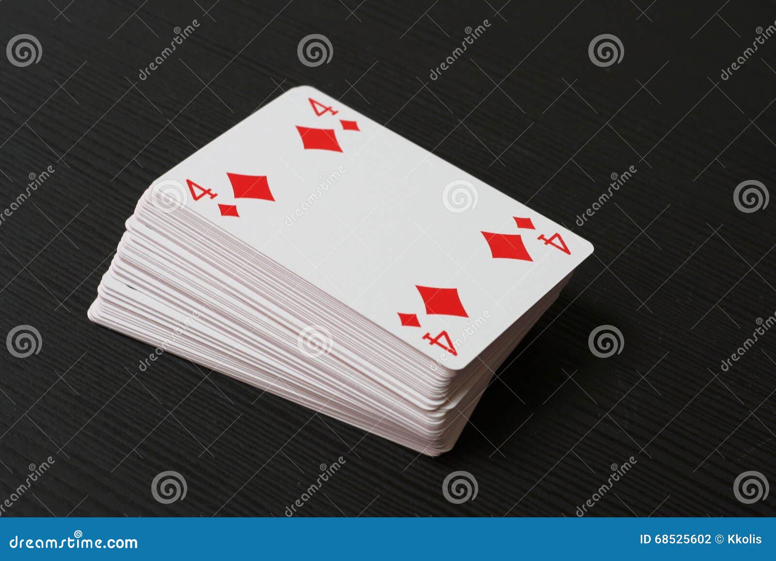 Four of Tiles on the Top of the Playing Card Deck Stock Photo - Image ...