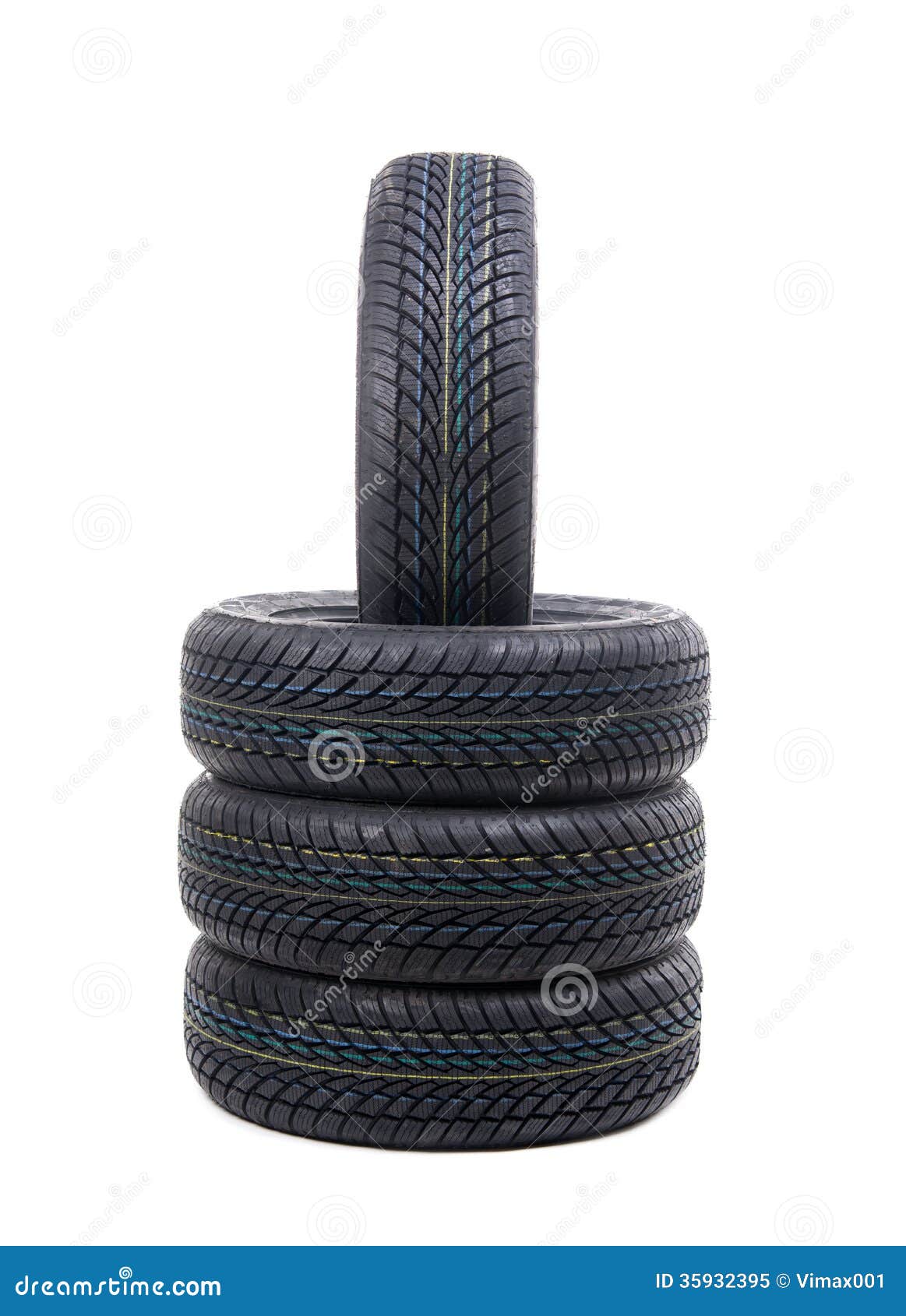 Four Tires Isolated on White Stock Image - Image of tyre, service: 35932395