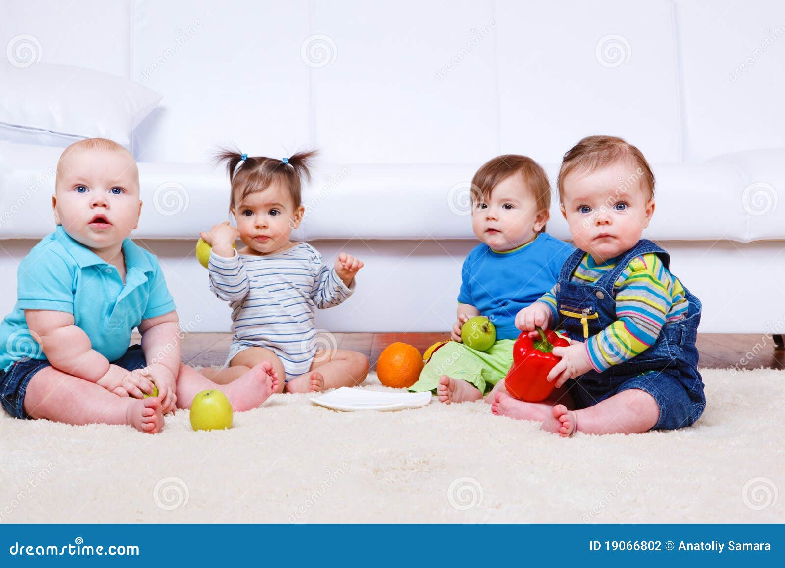 Four toddlers stock photo. Image of home, babies, caucasian - 19066802