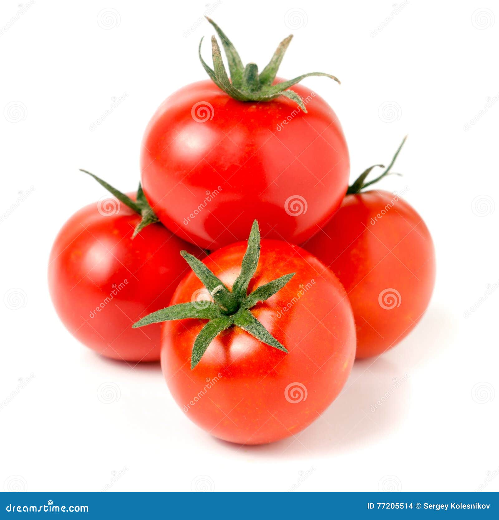 Four Tomato Isolated on a White Background Stock Photo - Image of ...