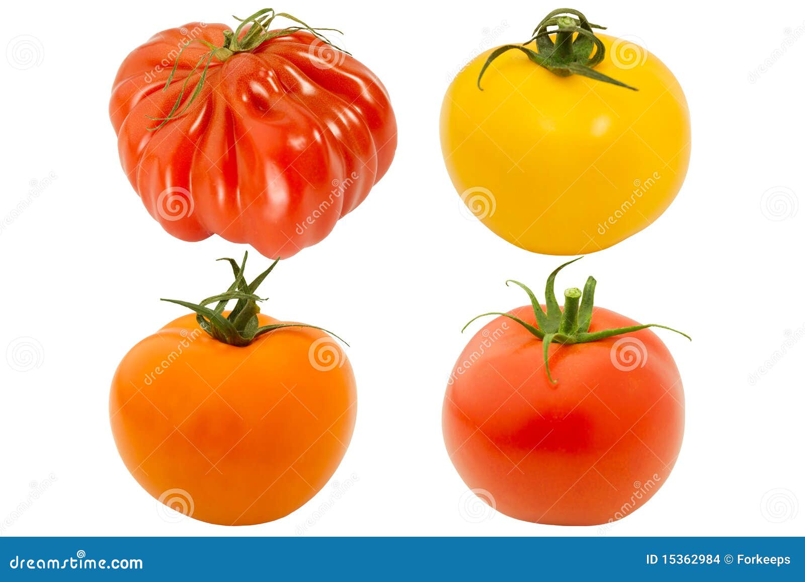 Four tomatoes stock photo. Image of tomato, orange, yellow - 15362984