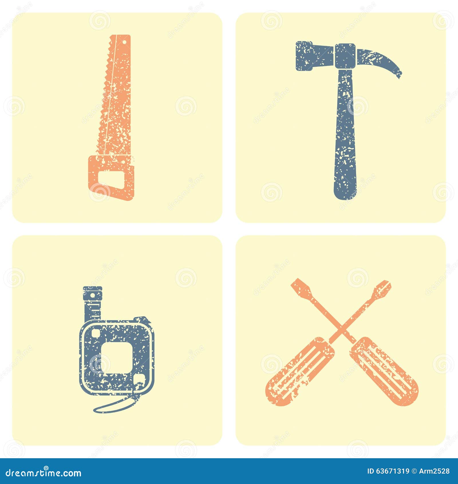 Four tool icon stock vector. Illustration of construction - 63671319