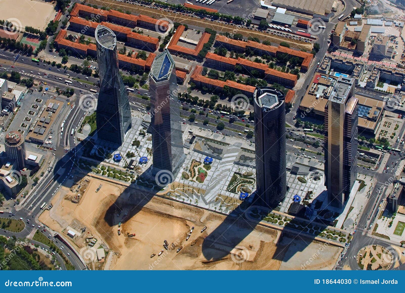 Four Towers Business Area stock photo. Image of windows - 18644030