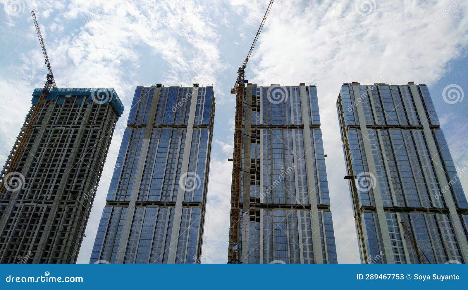 The four towers stock image. Image of project, facade - 289467753