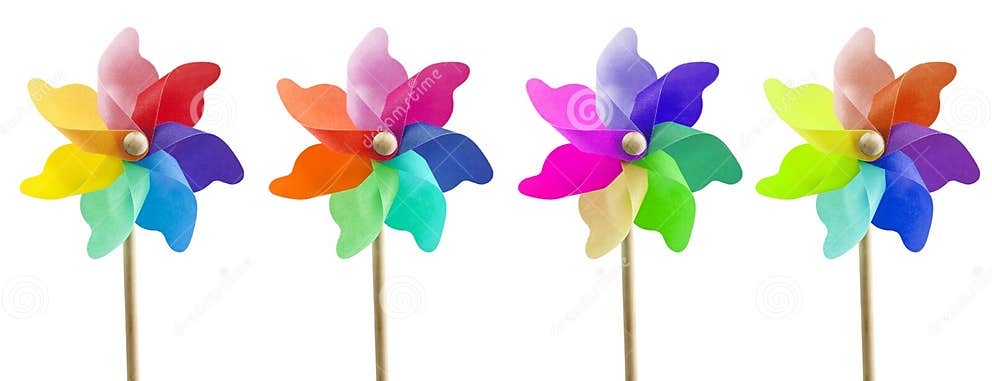 Four toy windmills stock photo. Image of background, mill - 9698104