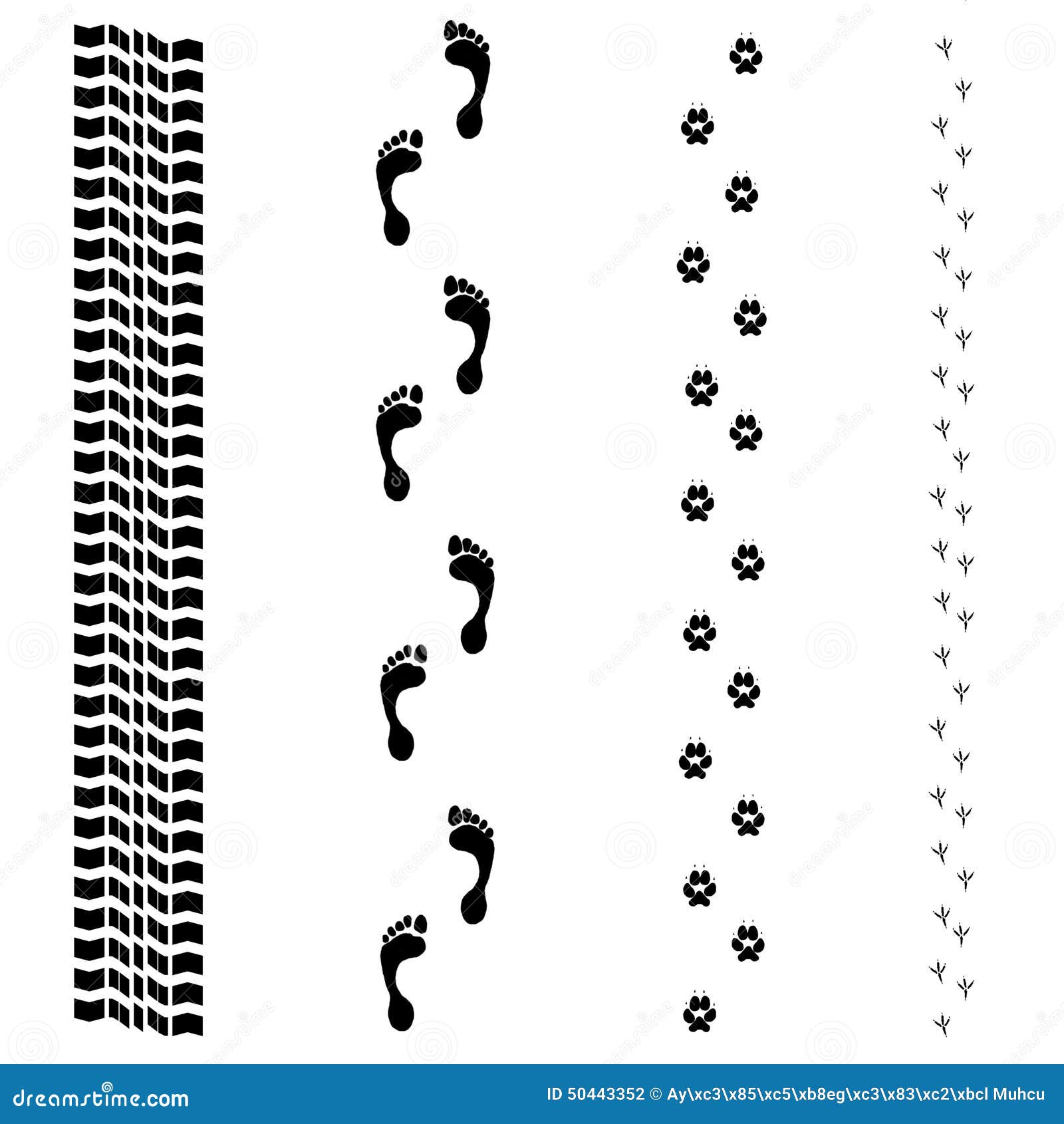 Four tracks set stock illustration. Illustration of track - 50443352