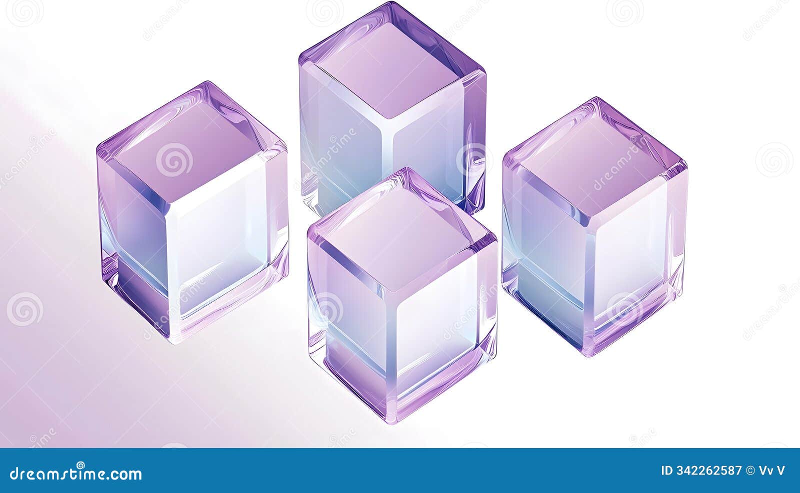 Four Translucent Purple Ice Cubes Stock Illustration - Illustration of ...