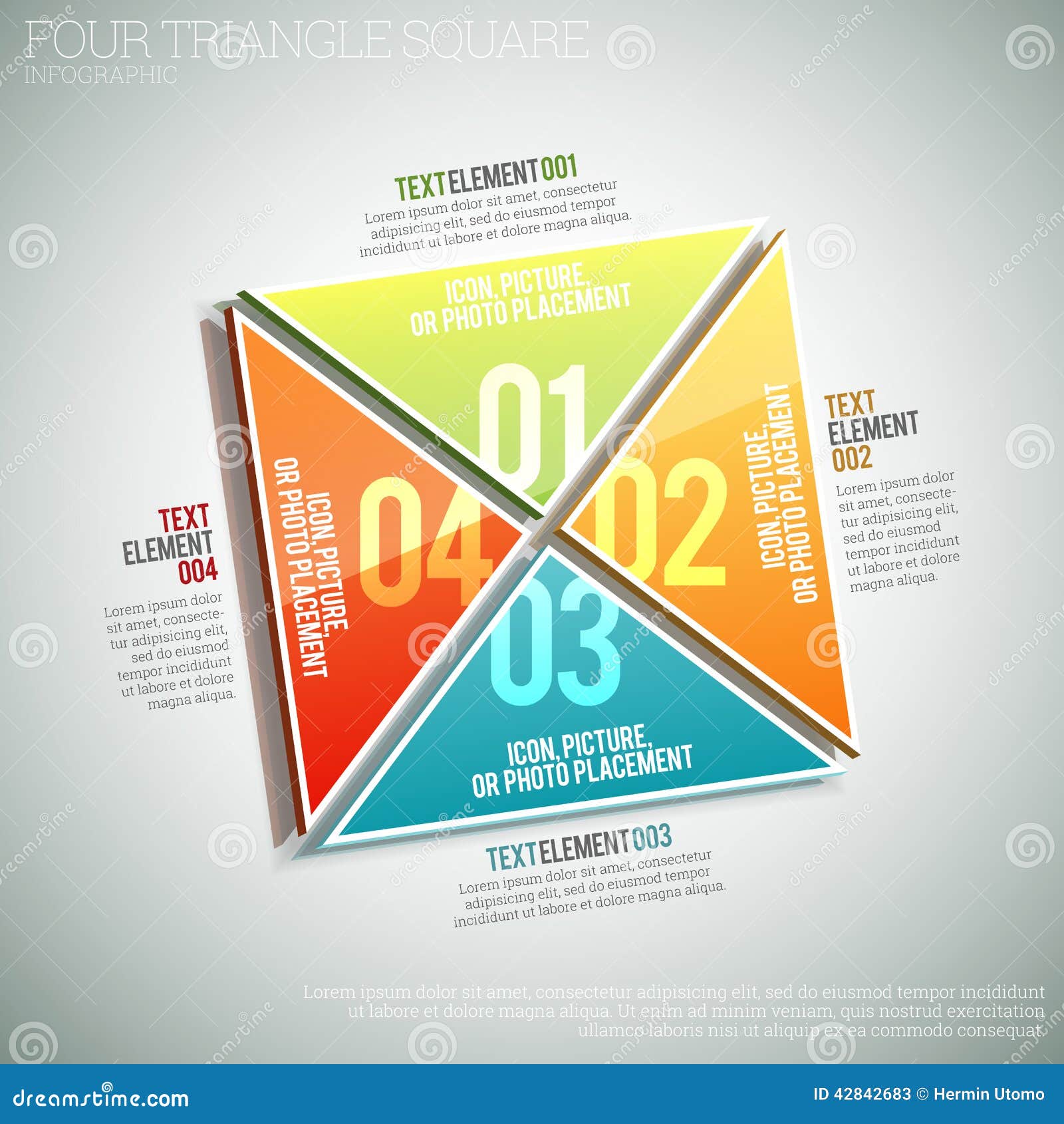 Four Triangle Square Infographic Stock Vector - Illustration of ... Four Triangle Square Infographic Stock Vector - Illustration of ...