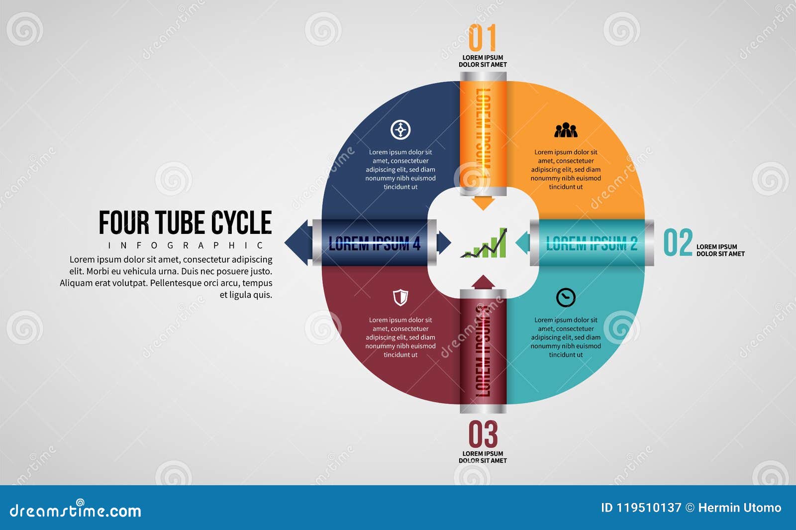 Tube Timeline Infographic Template. Vector Illustration | CartoonDealer ...