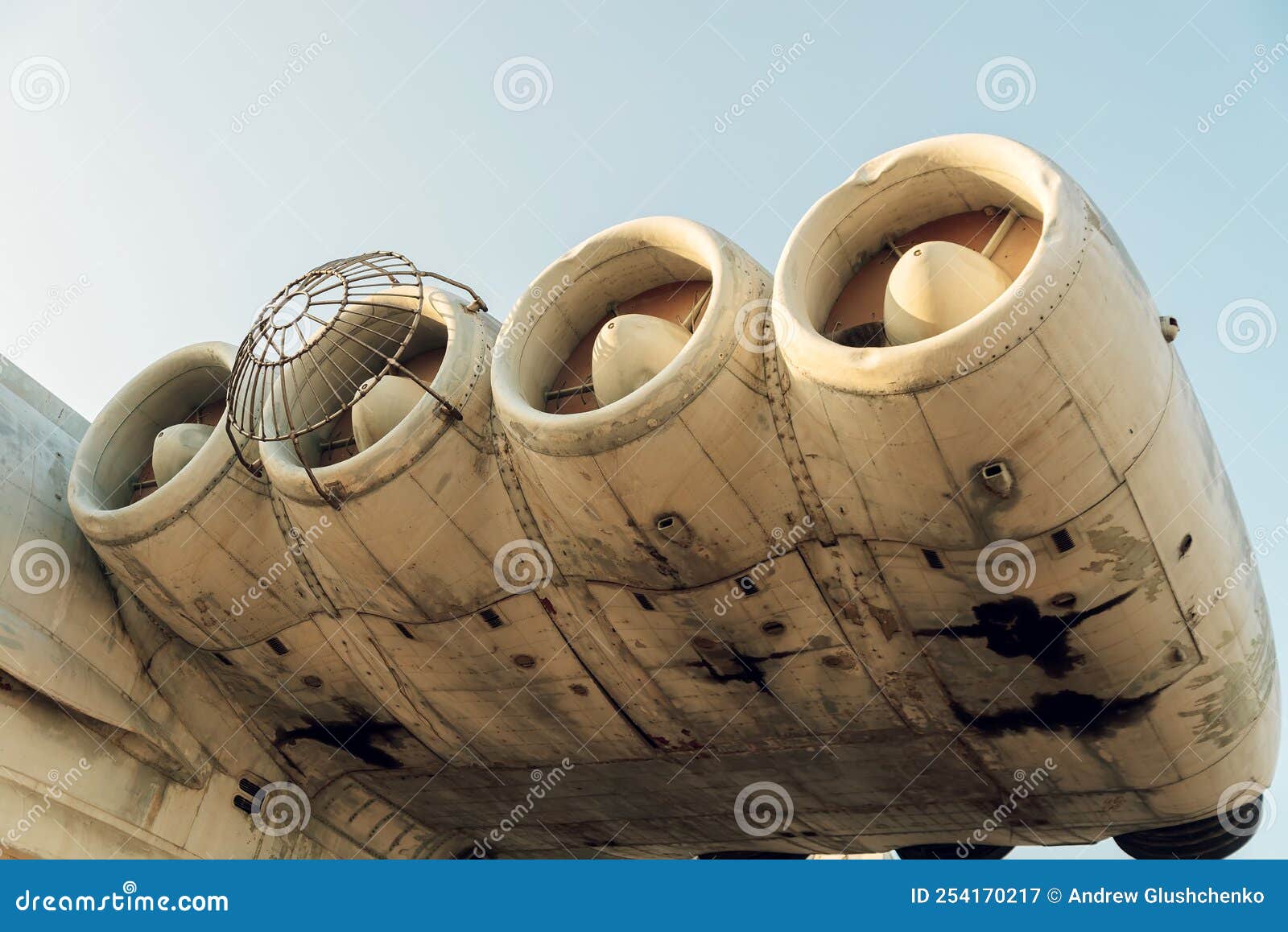Four Turbine Aircraft Close-up Stock Image - Image of aircraft, cargo ...