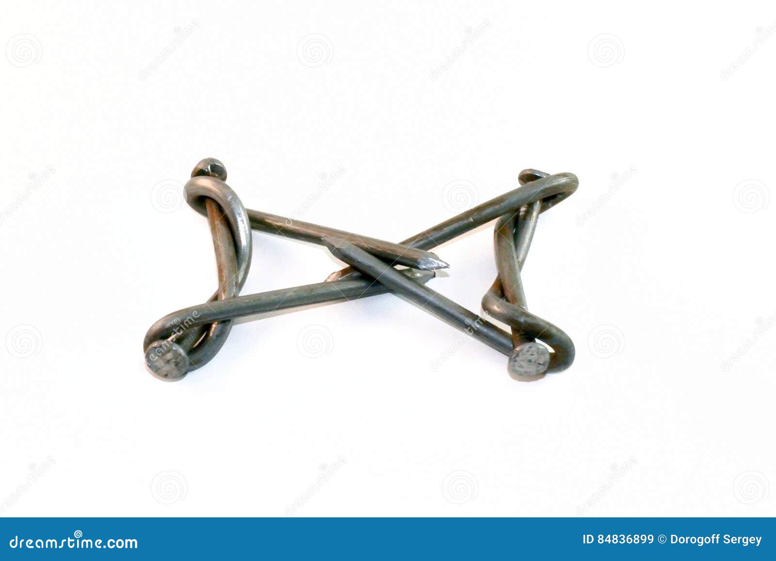 Four twisted nails stock image. Image of four, hands - 84836899