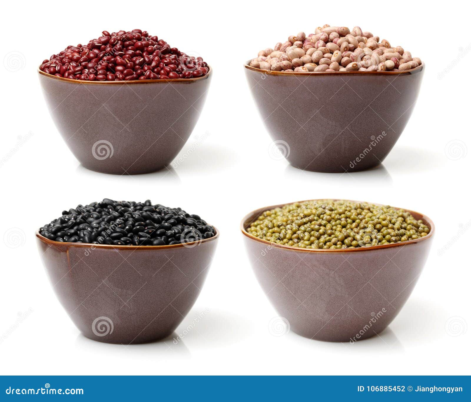 Four types of beans stock photo. Image of mexican, brown - 106885452