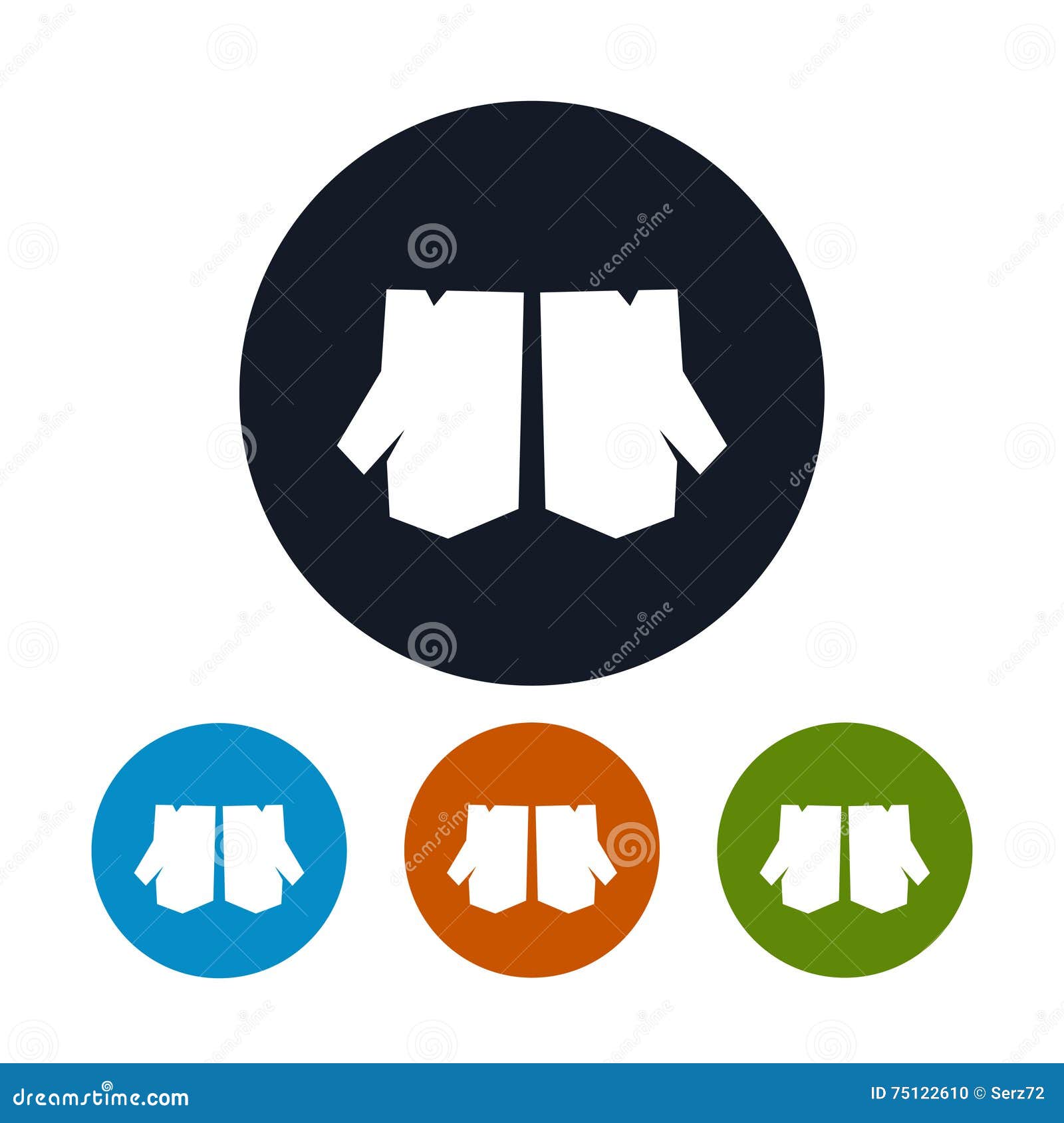 Four Types of Round Icons Work Gloves Stock Vector - Illustration of ...
