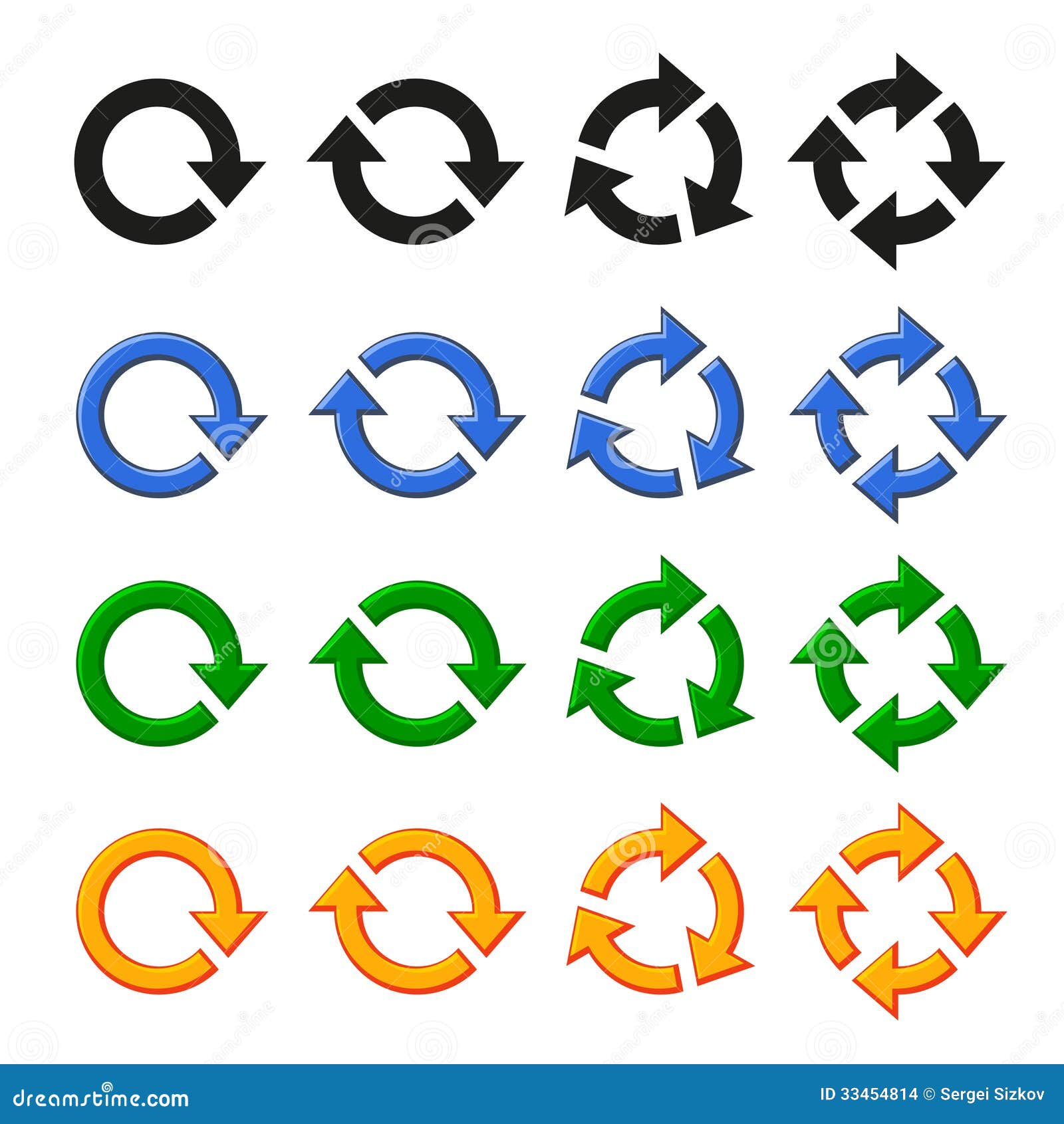 Arrow Rotation Icon In Comic Style. Sync Action Cartoon Vector ...