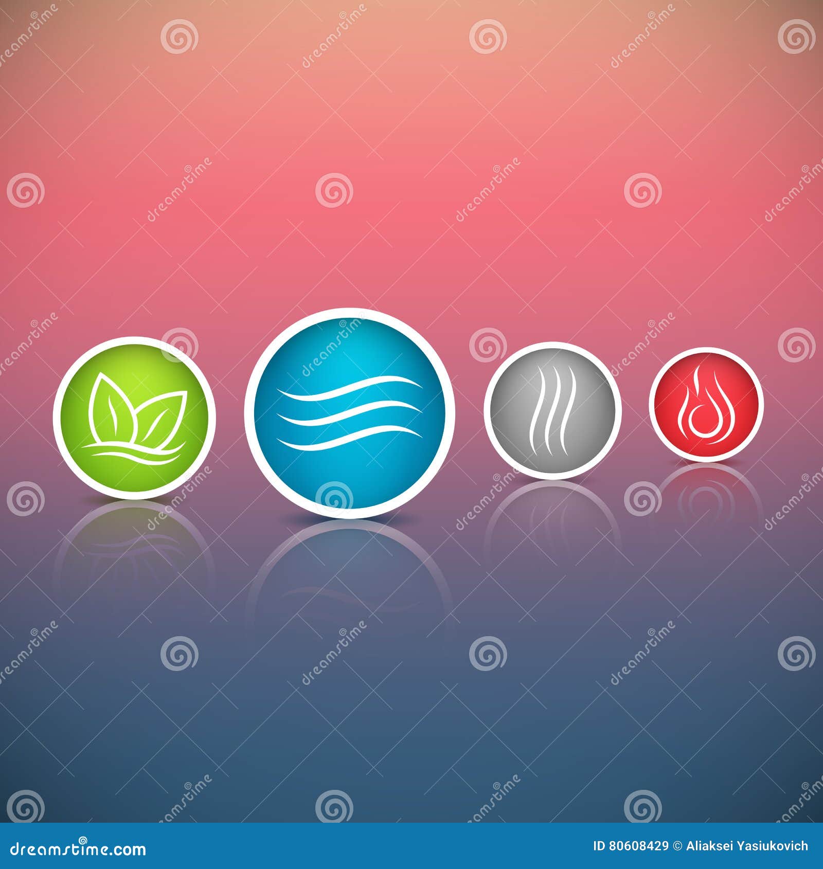 Four Vector Elements Icons. Stock Vector - Illustration of harmony ...
