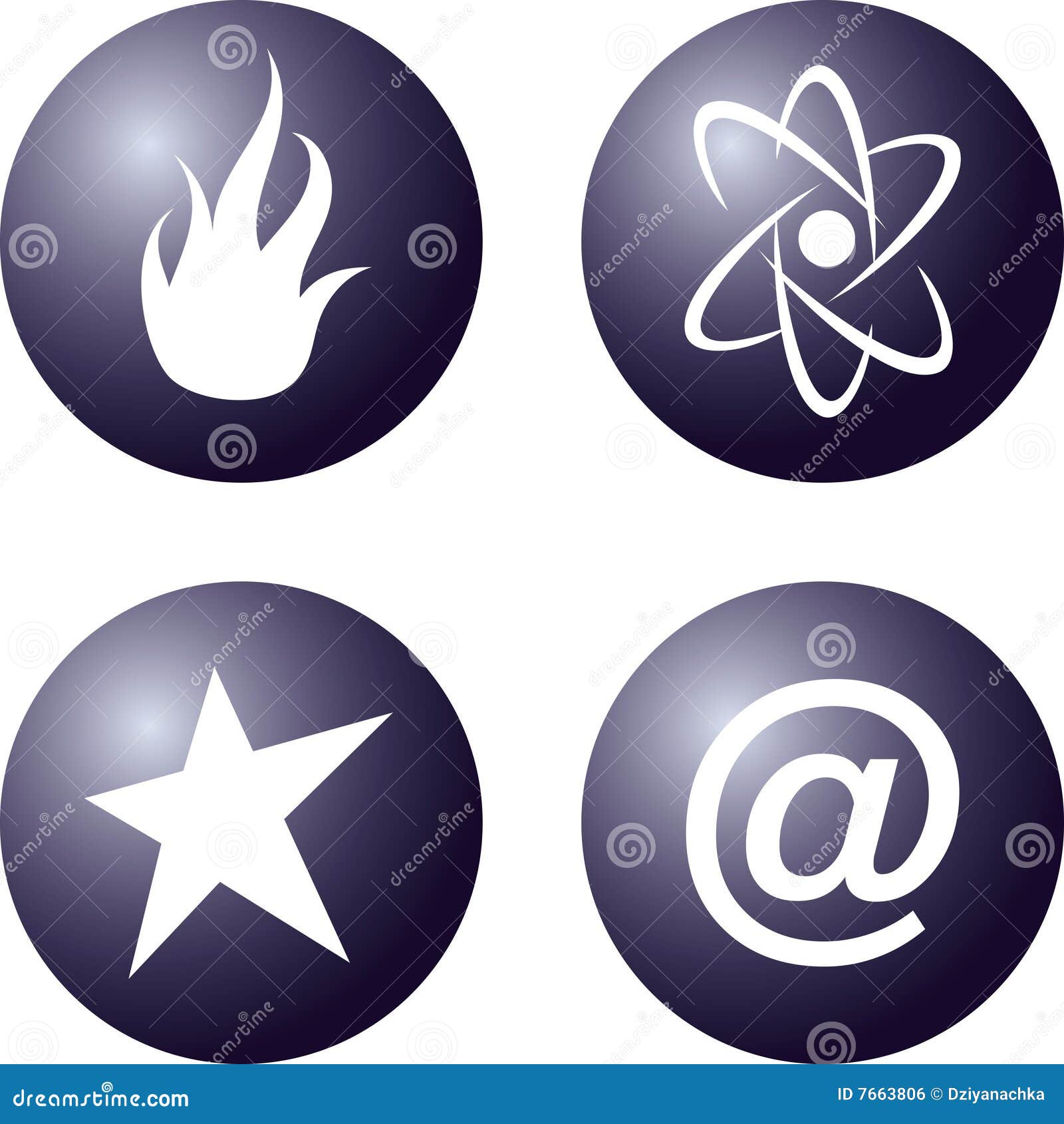 Four vector icon stock vector. Illustration of fire, artwork - 7663806