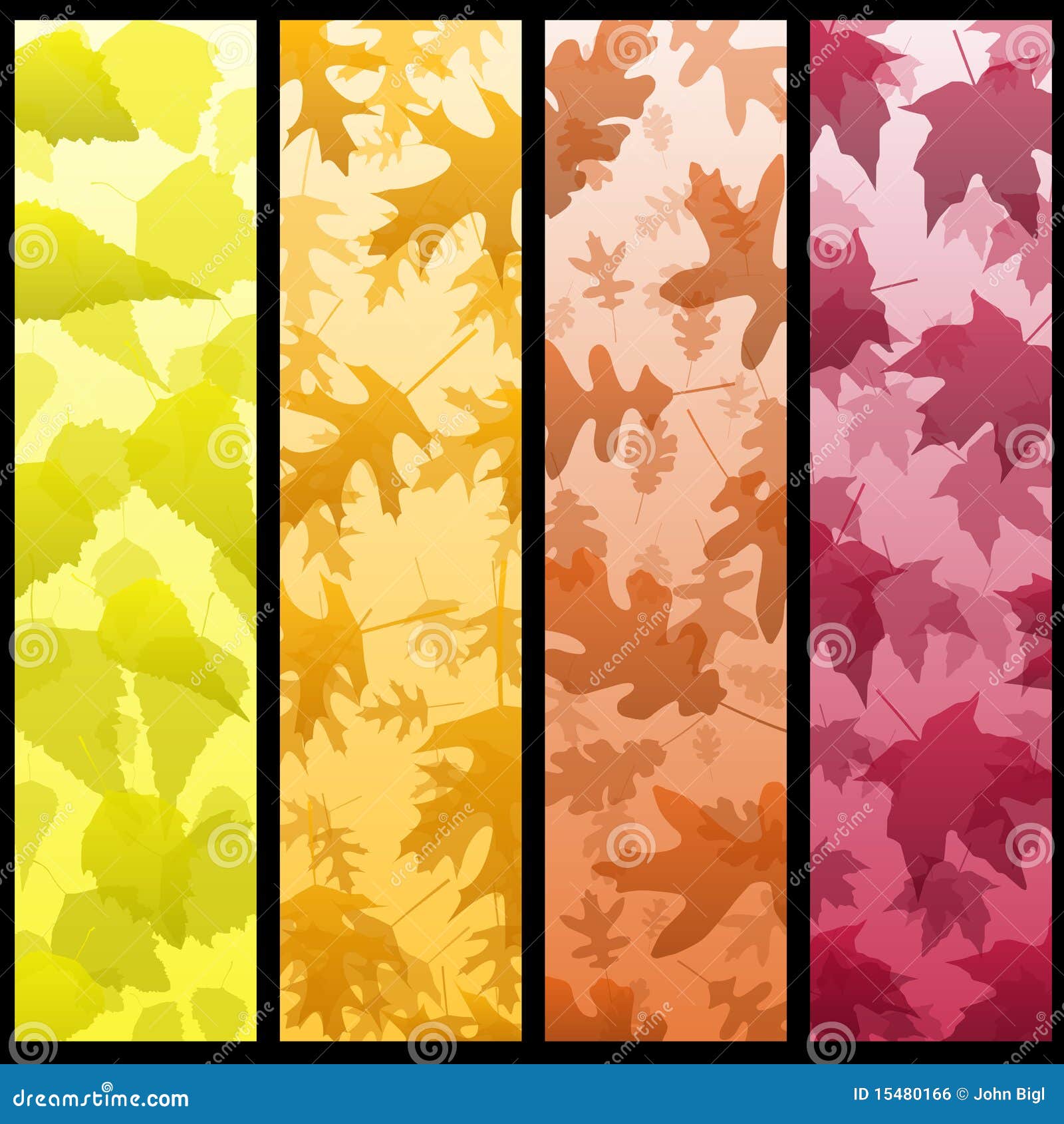 Four Vertical Autumn Banners Stock Vector - Illustration of leaf ...