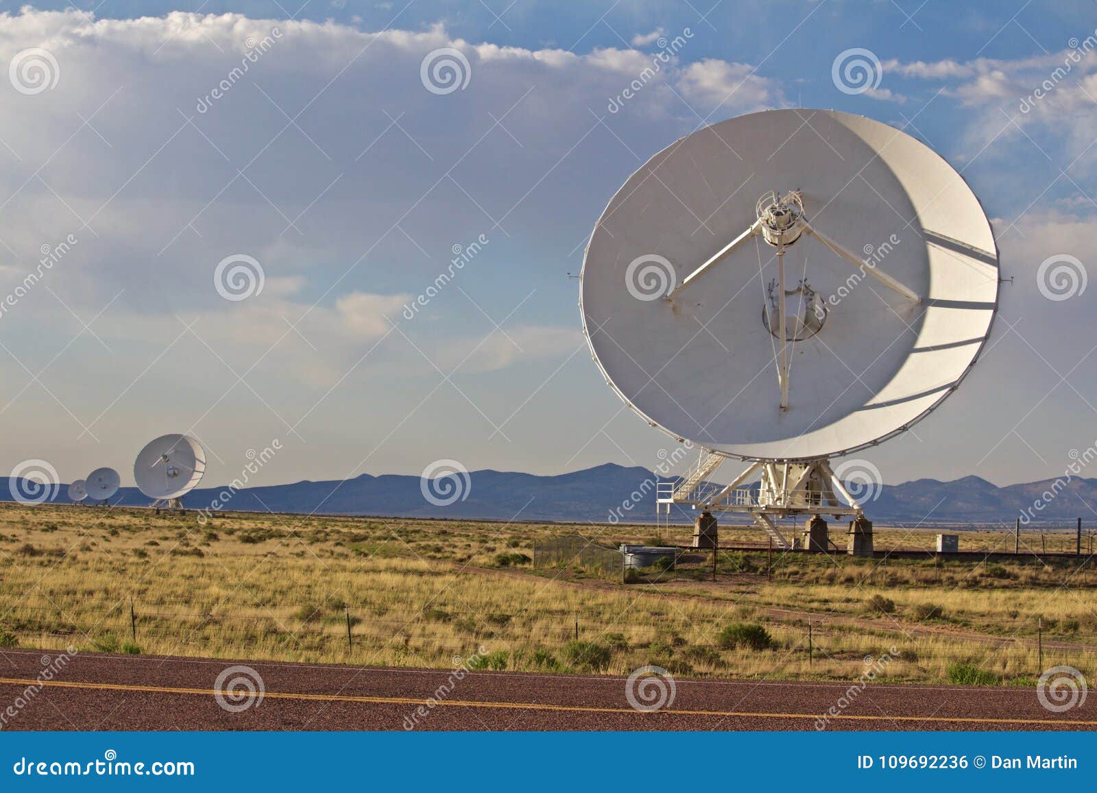 Four of the Very Large Array Dishes Stock Photo - Image of radio ...